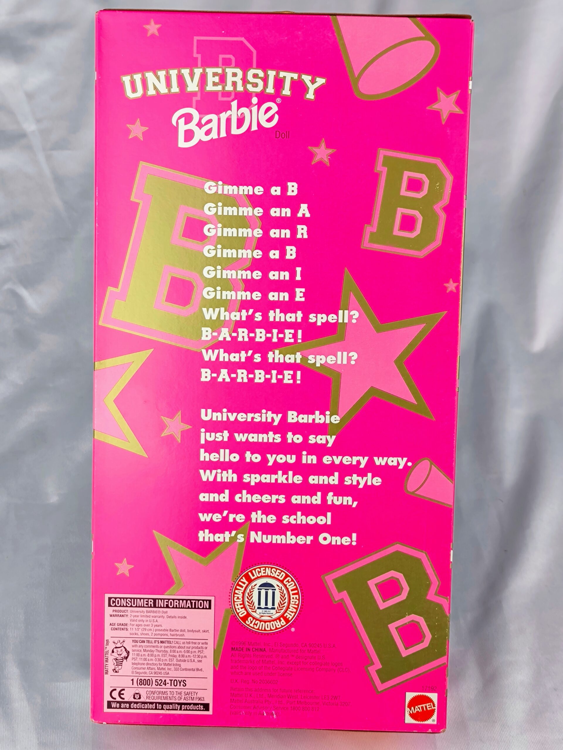 Barbie University Georgia Bulldogs de 1996 | Becker Toys