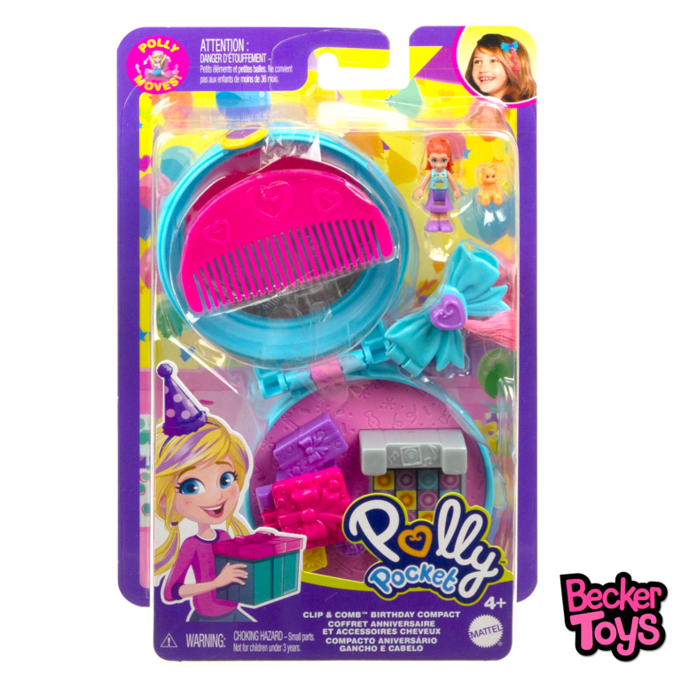 POLLY POCKET Clip and Comb Cumpleaños | Becker Toys